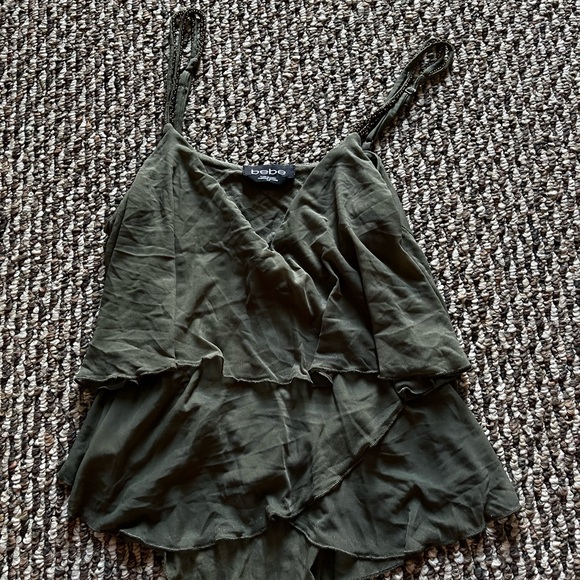 bebe | Tops | Bebe Tank With Gold Beaded Straps | Poshmark